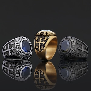 Rousea Crucis Spiritual Symbol of Ancient Order Ring, Handmade Custom ...