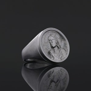 Jesus Christ Ring, Holy Face Signet Ring, Byzantine Signet Ring ...