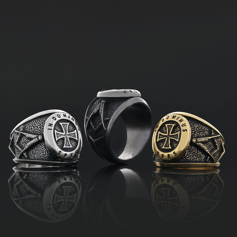 Templar Cross Signet Ring Crusader Ring Masonic Ring - Etsy