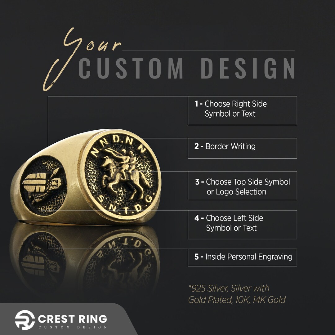 Cross Masonic Ring, Deus Vult Mason Ring, Non Nobis Domine Freemason Ring, Knight Templar ...