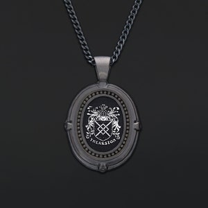 Personalized Family Crest Necklace, Family Crest Necklace, Custom-made ...