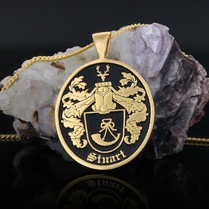 Family Crest Pendant, Personalized Pendant Necklace, Gift for Her ...