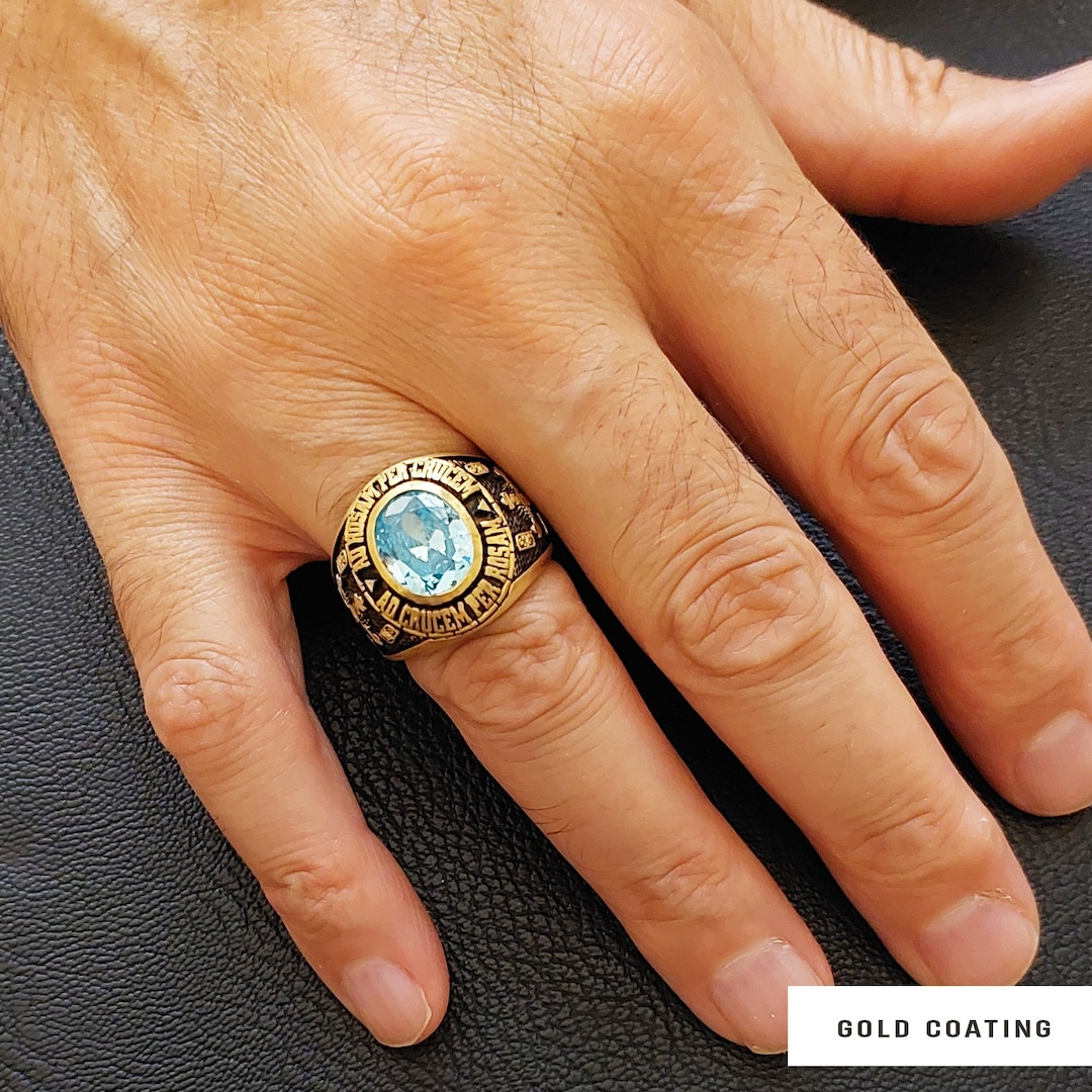 Rousea Crucis Spiritual Symbol of Ancient Order Ring, Handmade Custom ...