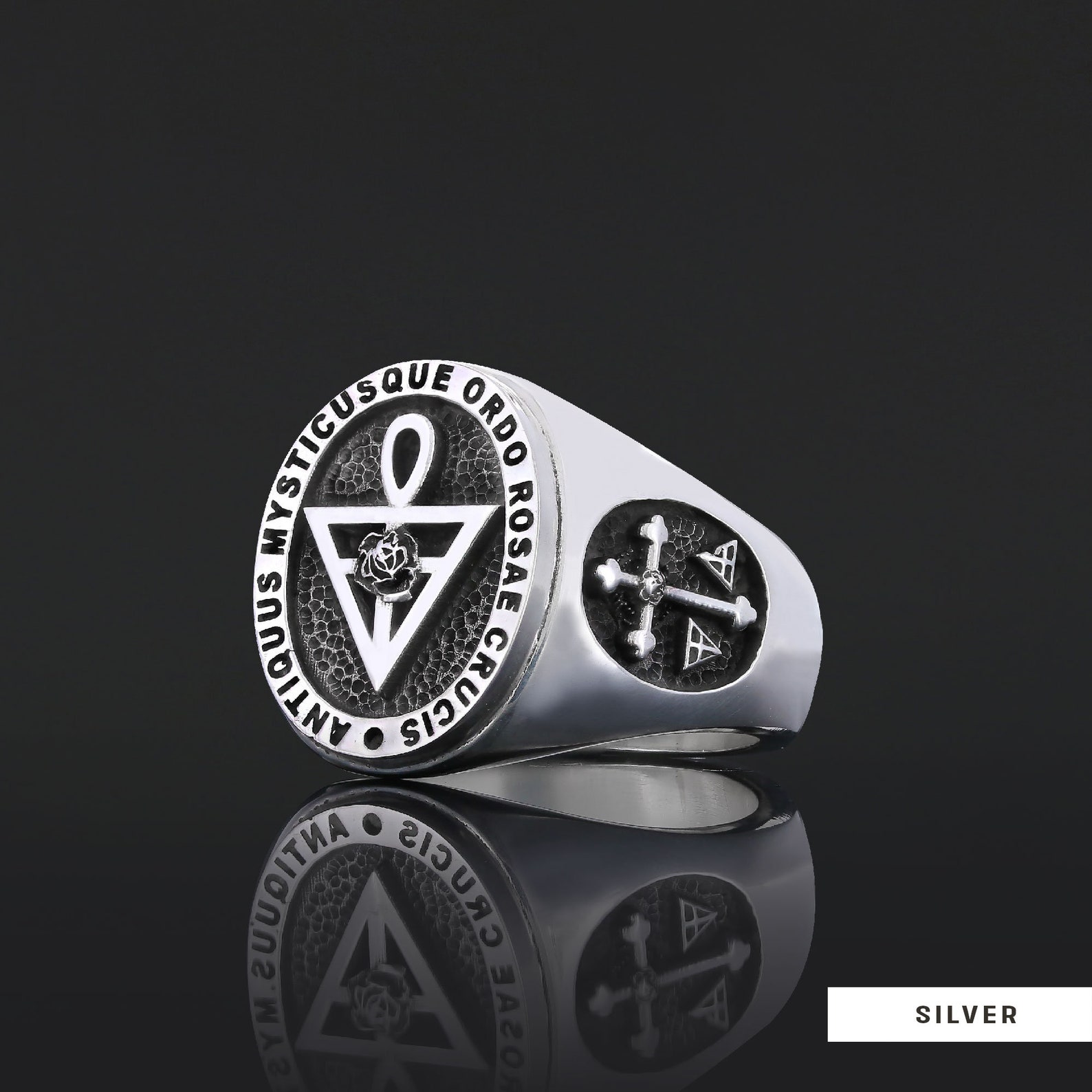 Antiquus Mysticusque Ordo Rosae Crucis Ring, Amorc Ring, Rosicrucian ...