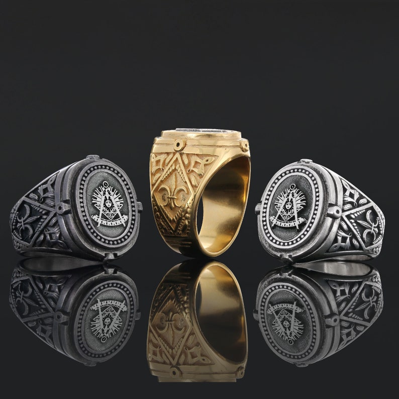 Past Master Masonic Ring, Mason Ring, Master Mason Signet Ring, Custom ...