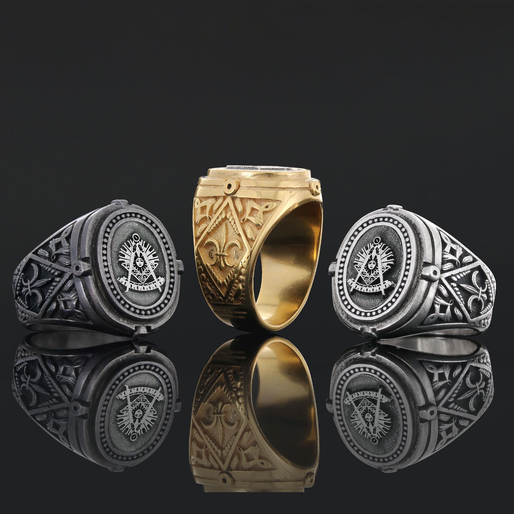 Past Master Masonic Ring, Mason Ring, Master Mason Signet Ring, Custom ...