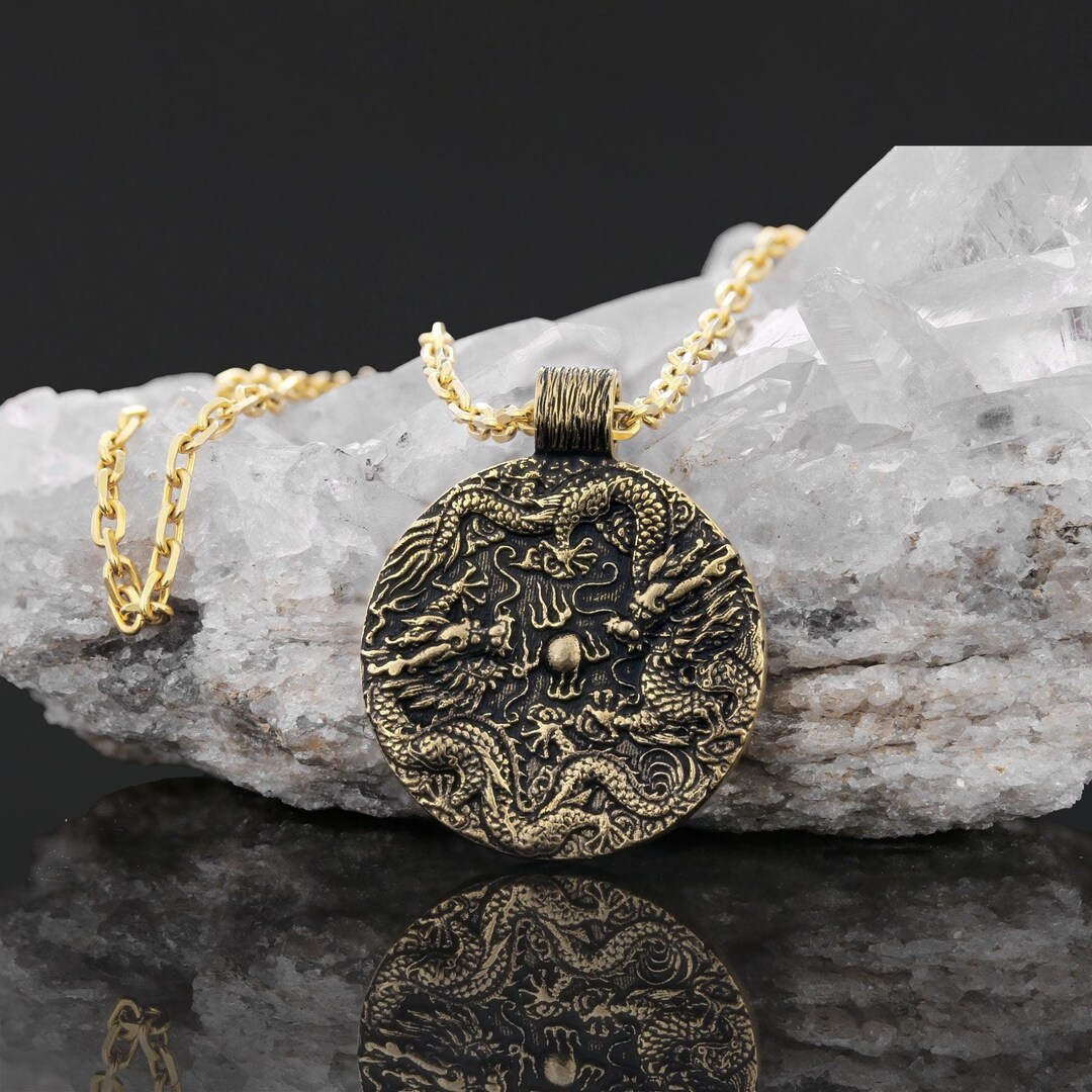 Long Wang Dragon King Necklace, Mythical Power & Protection Pendant ...