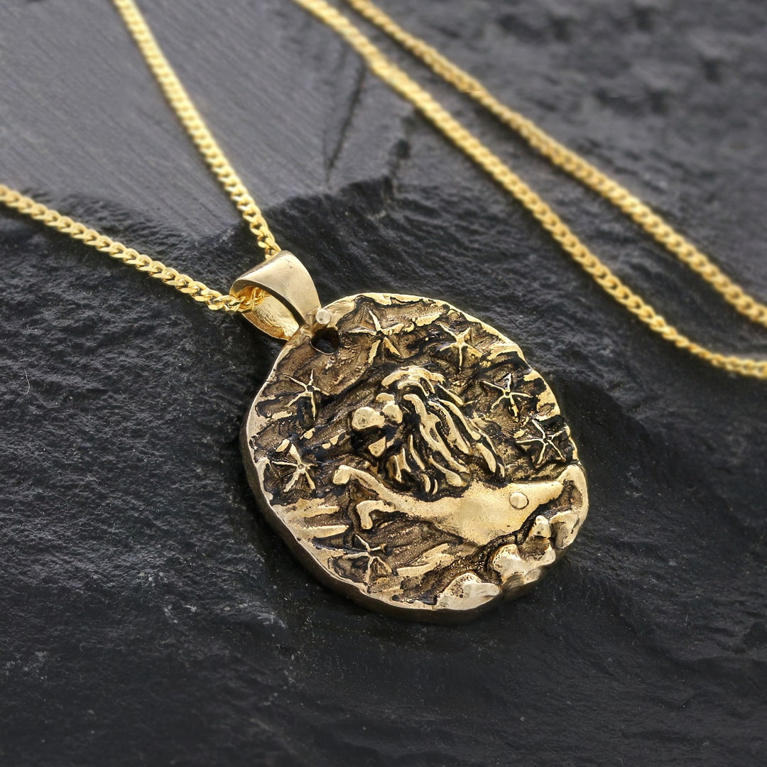 Leo Locket, Leo Zodiac Medallion, Leo Pendant Necklace, Leo Zodiac Gift ...