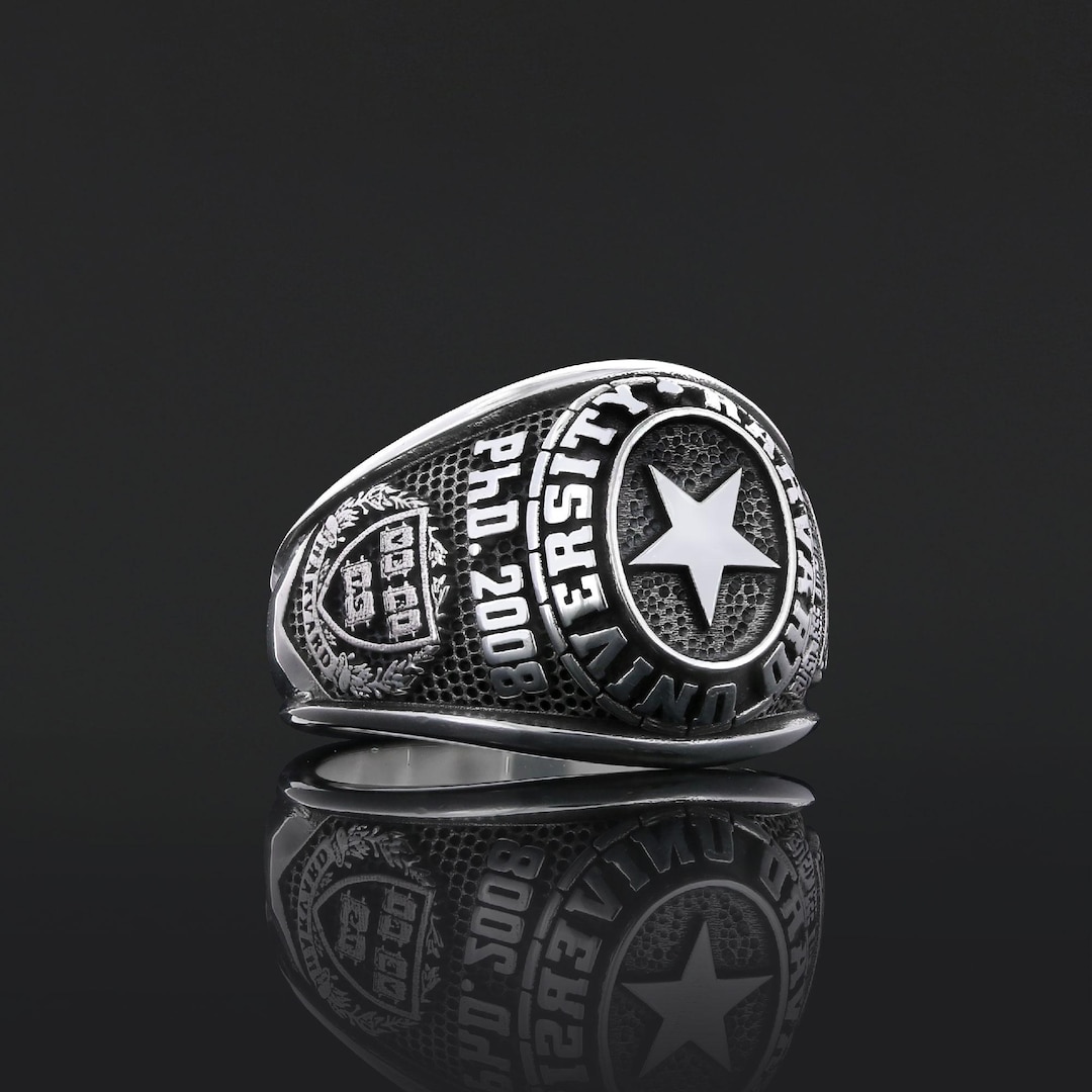 Personalized College Ring, University Ring, Graduation Ring Gift ...