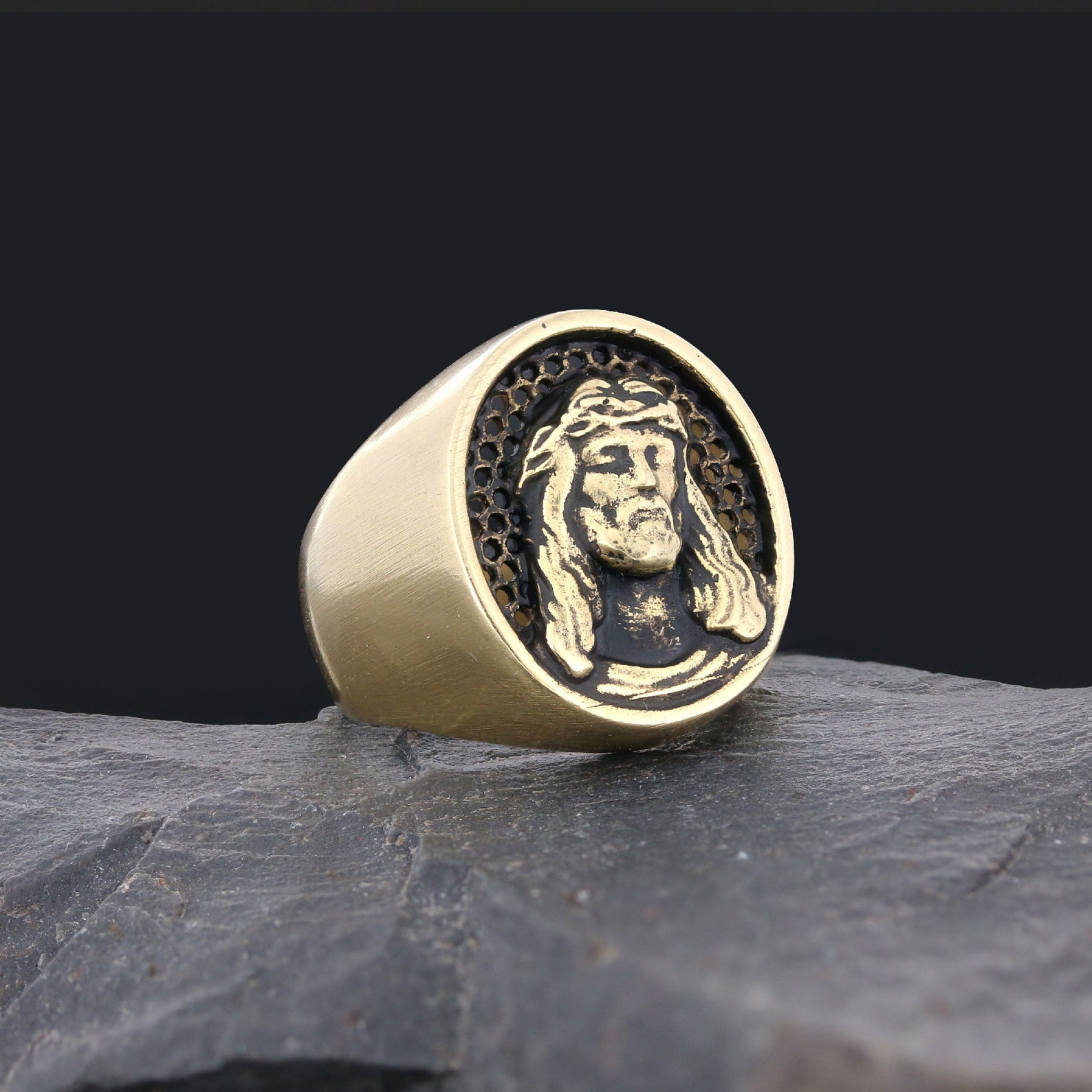 Christian Ring, 3D Jesus Ring, Holy Face of Jesus Ring, Catholic Ring ...