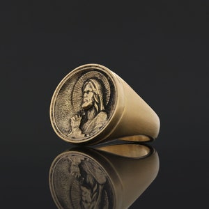 Jesus Christ Ring, Holy Face Signet Ring, Byzantine Signet Ring ...