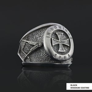 Templar Cross Signet Ring, Crusader Ring, Masonic Ring, Knights Templar ...