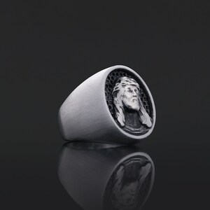 Christian Ring, 3D Jesus Ring, Holy Face of Jesus Ring, Catholic Ring ...
