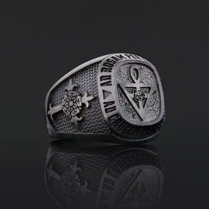 Special Design Rose Crucis Silver Ring, Amorc Membership Rings ...