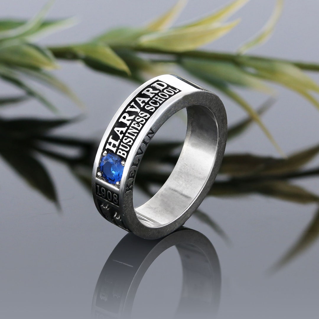 University Graduation Ring Class Band College Ring College - Etsy