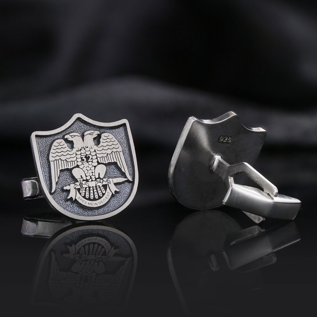 Double Headed Eagle Masonic Cufflinks, Handmade Masonic Cufflinks ...