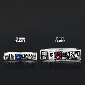 University Graduation Ring, Class Band College Ring, Personalized ...