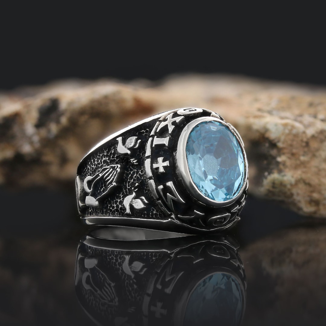 Christian Ring, Personalized Catholic Statement Ring, Ixoye Jewelry ...