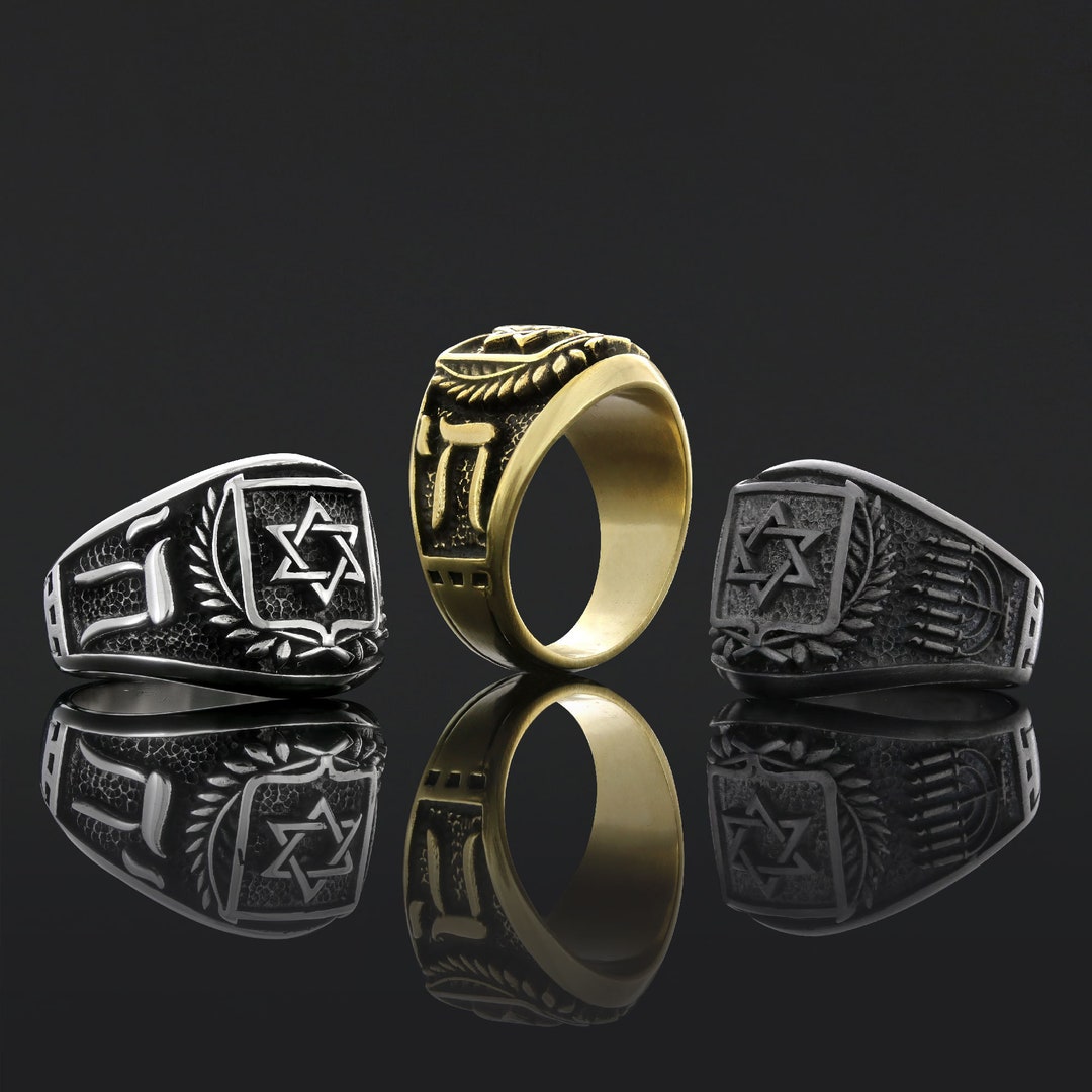 Star of David Ring, Jewish Star Ring, Customized Hebrew Ring, Jewish ...