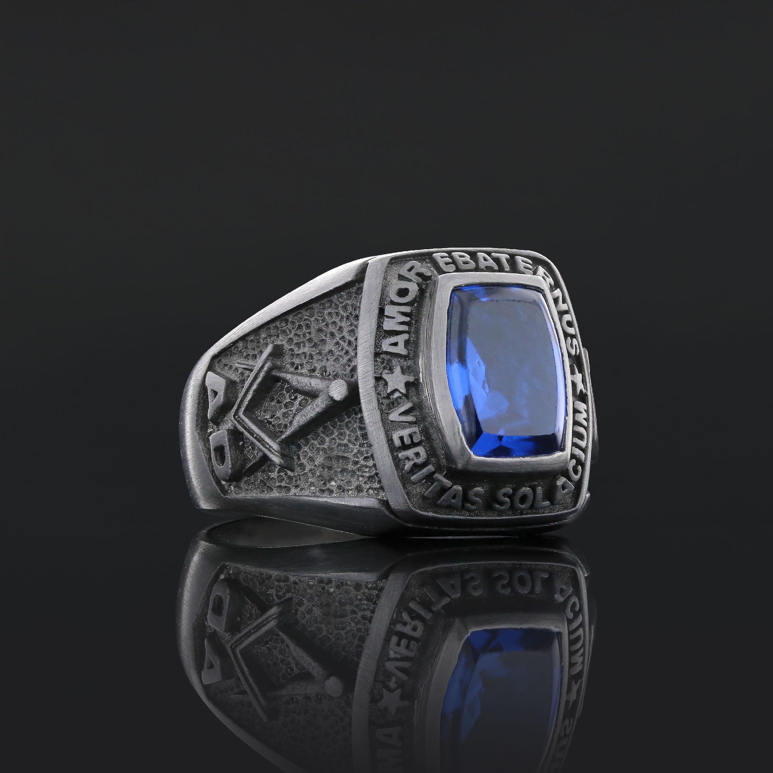 Magen David Ring Masonic Jewish Ring Mason Ring Star of - Etsy