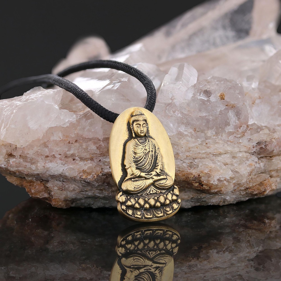 Handcrafted Buddha Pendant Necklace, Buddha Charm Necklace, Meditation ...