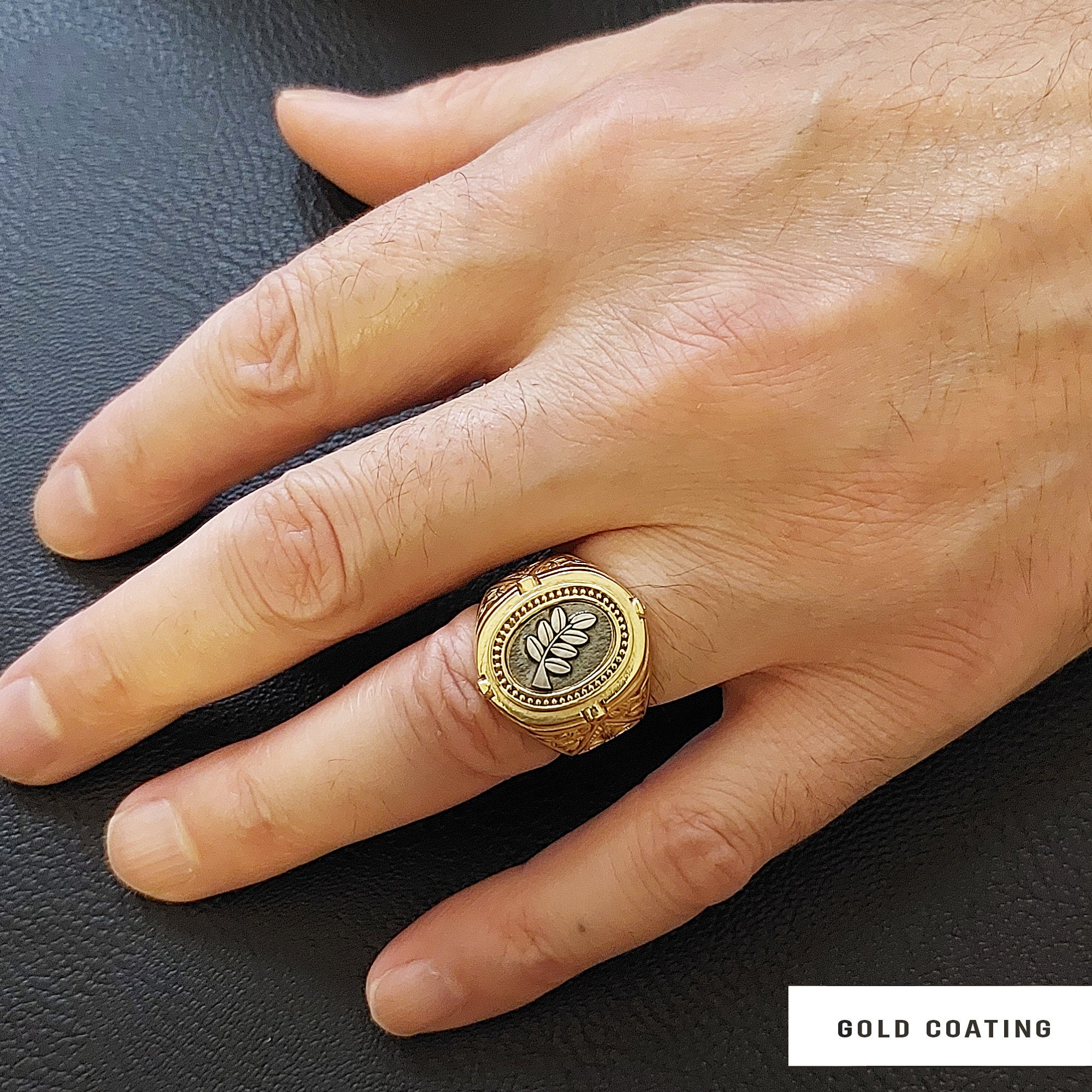 Acacia Silver Masonic Ring, Mason Ring, Master Mason Signet Ring ...