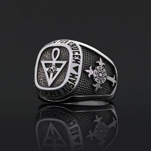 Special Design Rose Crucis Silver Ring, Amorc Membership Rings ...