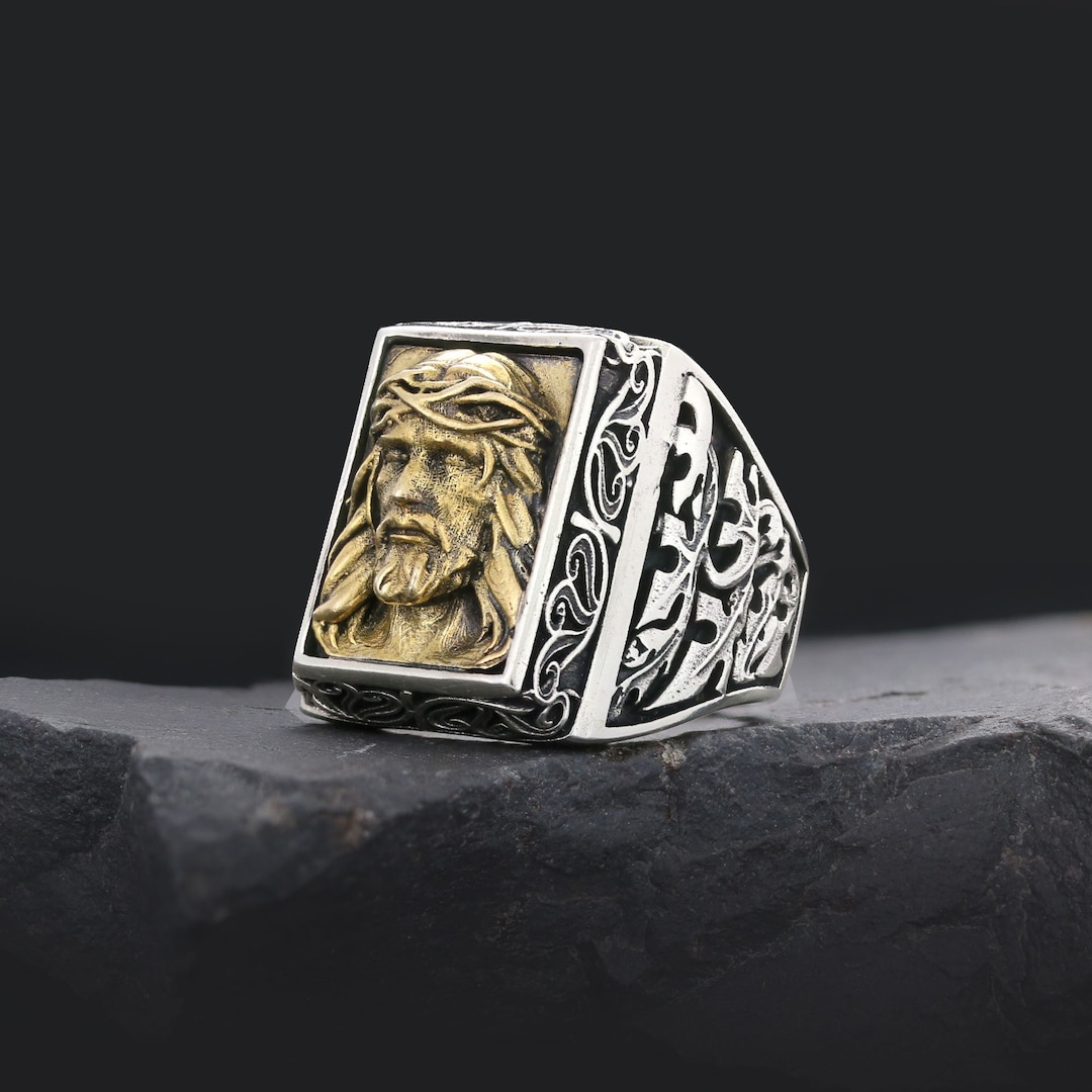 Jesus Ring, Messiah Statement Ring, Christian Ring, Silver Religious ...