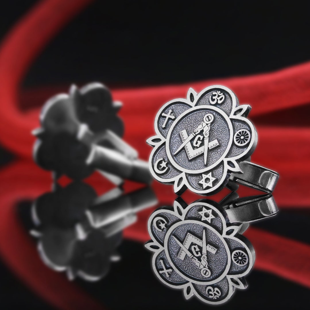 Masonic Cross Cufflinks, Masonic Cufflinks, Master Mason Button Links ...