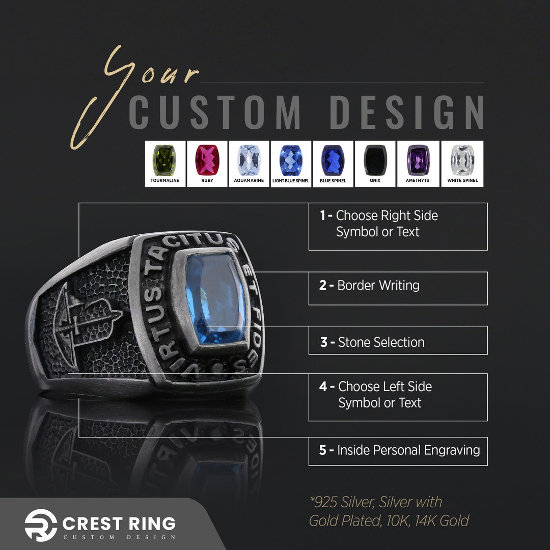 Virtus Tacitus Et Fides Masonic Ring, Knights Templar Statement Ring ...