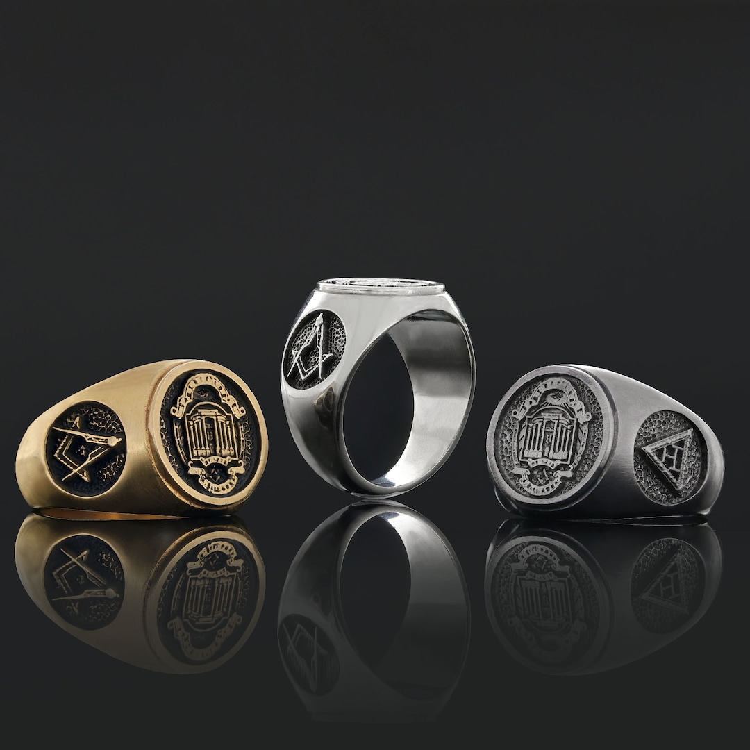 House of Temple Mason Ring, Masonic Ring for Men, Royal Arch Masonic ...