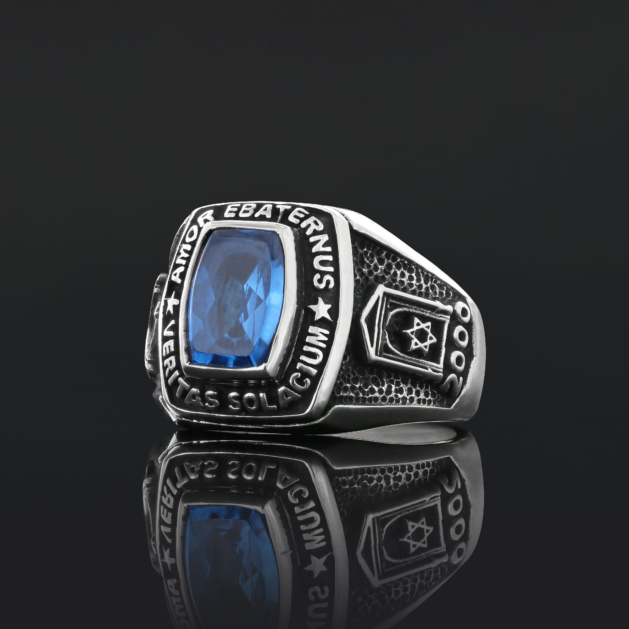 Magen David Ring Masonic Jewish Ring Mason Ring Star of - Etsy