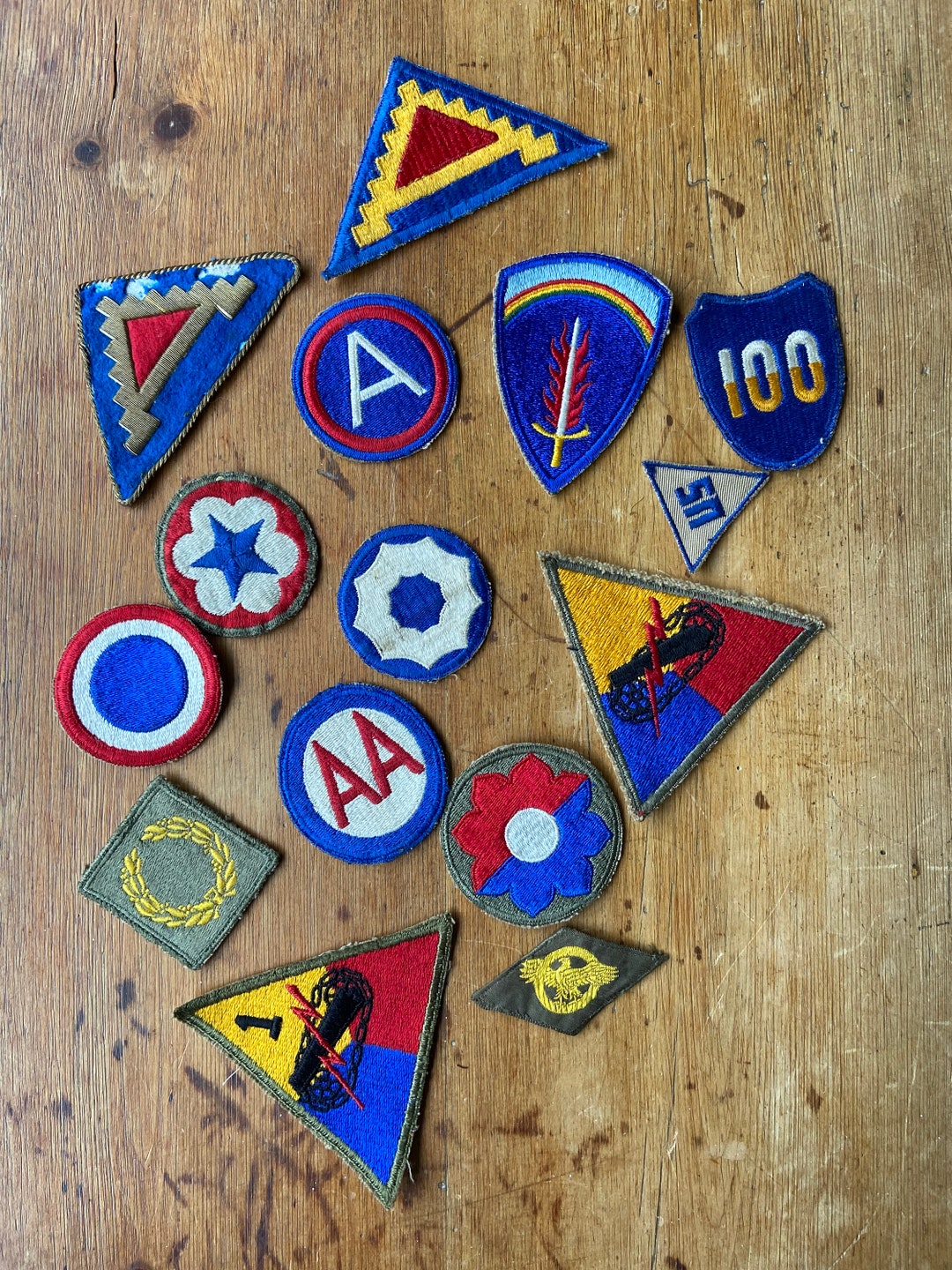 WW2 American Colour Patches - Etsy