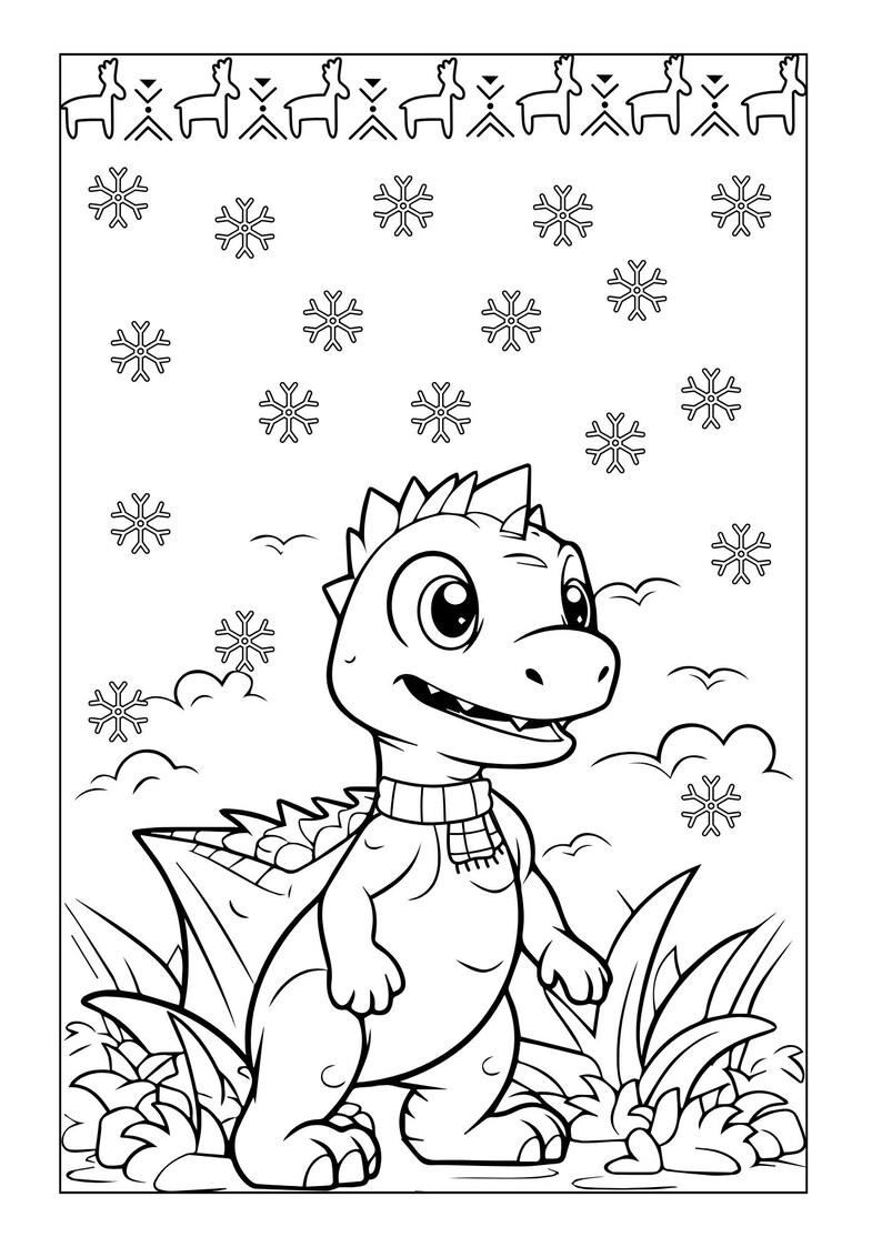 Christmas Dinosaur Coloring Book | Holiday Dinosaurs to Color | Fun ...