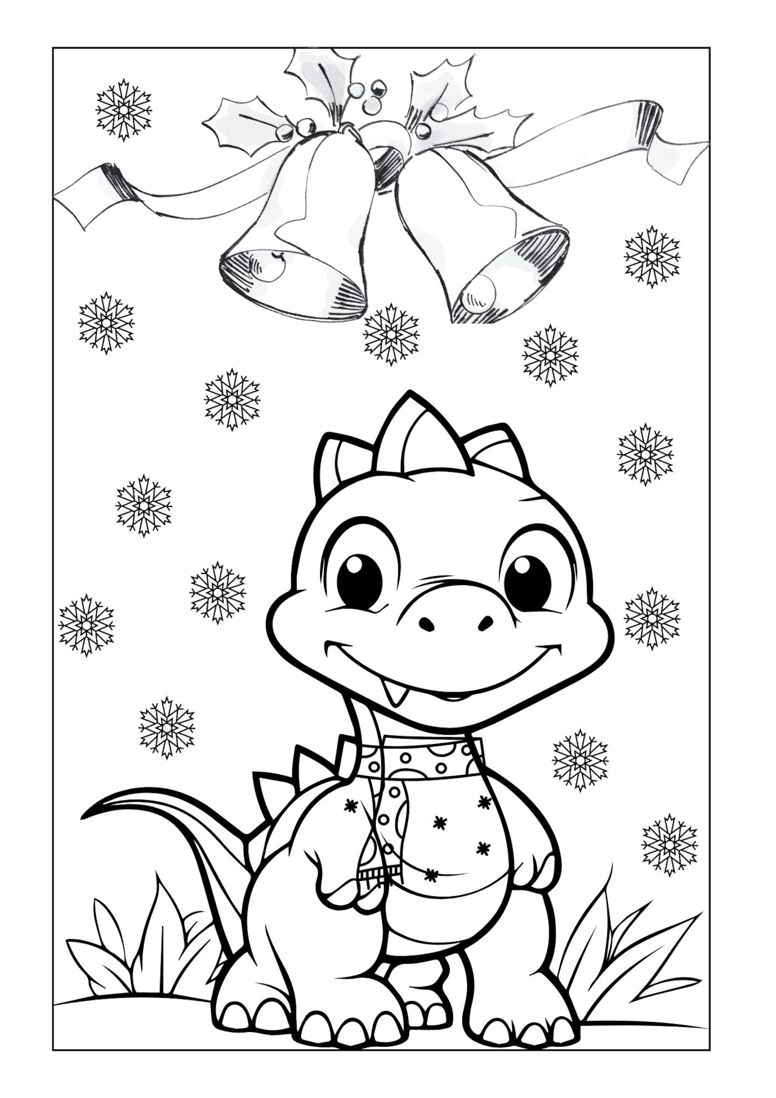 Christmas Dinosaur Coloring Book | Holiday Dinosaurs to Color | Fun ...