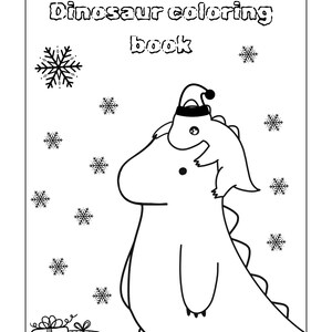 Christmas Dinosaur Coloring Book | Holiday Dinosaurs to Color | Fun ...
