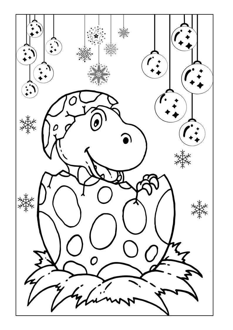 Christmas Dinosaur Coloring Book | Holiday Dinosaurs to Color | Fun ...