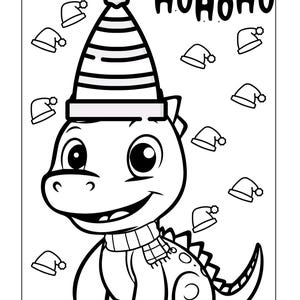 Christmas Dinosaur Coloring Book | Holiday Dinosaurs to Color | Fun ...