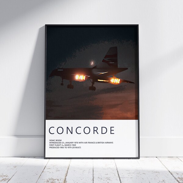 Concorde Airplane Poster - Etsy
