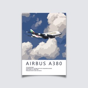 Emirates Airbus A380 Poster - Aviation Art & Pilot Gifts - Airline ...