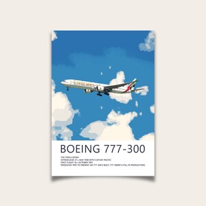 Emirates Boeing 777 Poster - Fine Aviation Artwork - Airplane Posters ...