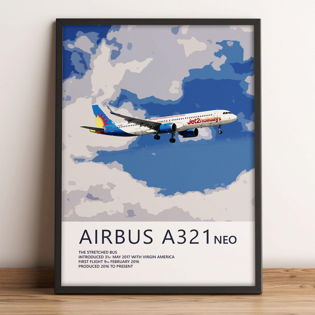 Jet2 Airbus A321 Neo Print Jet2holidays, Aviation Art, Airliner Art ...