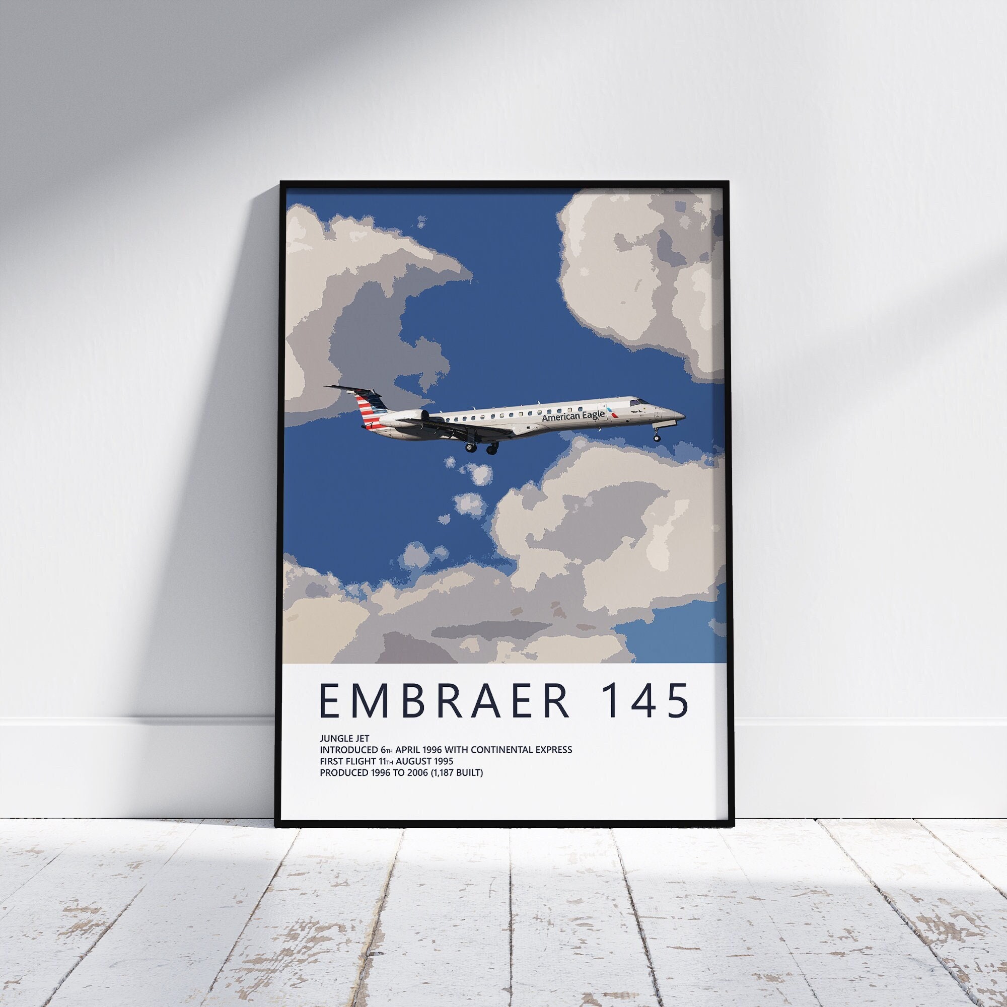 Piedmont Airlines Embraer ERJ145 Poster - Aviation Art & Pilot Gifts ...
