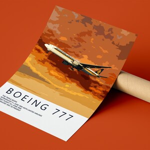Singapore Airlines Boeing 777 Poster, Gift for Pilot, Aviation Poster ...