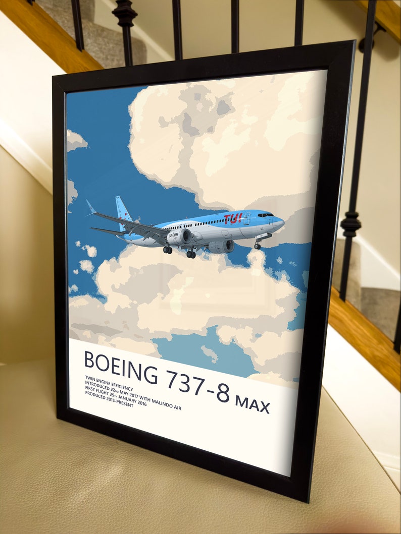 TUI Boeing 737 MAX Poster Fine Aviation Artwork Fantastic Gift for ...