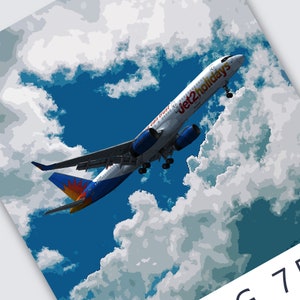 Jet2 Boeing 757 Poster Aviation Art for Pilots & Enthusiasts Airline ...