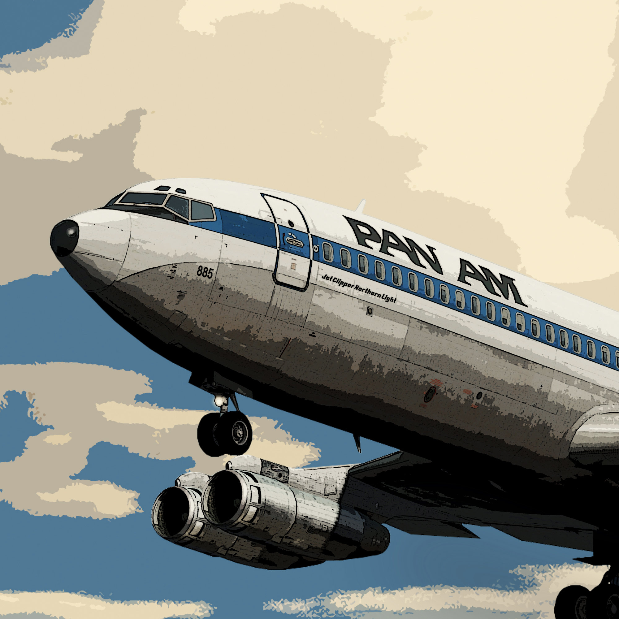 Pan Am Boeing 707 Poster Fine Aviation Artwork Airplane Posters Gift ...