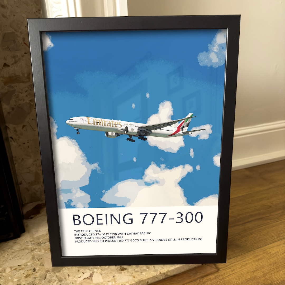 Emirates Boeing 777 Poster - Fine Aviation Artwork - Airplane Posters ...