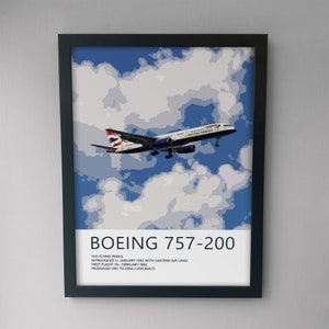 British Airways Boeing 757 Poster - Plane Art for Aviation Enthusiasts ...