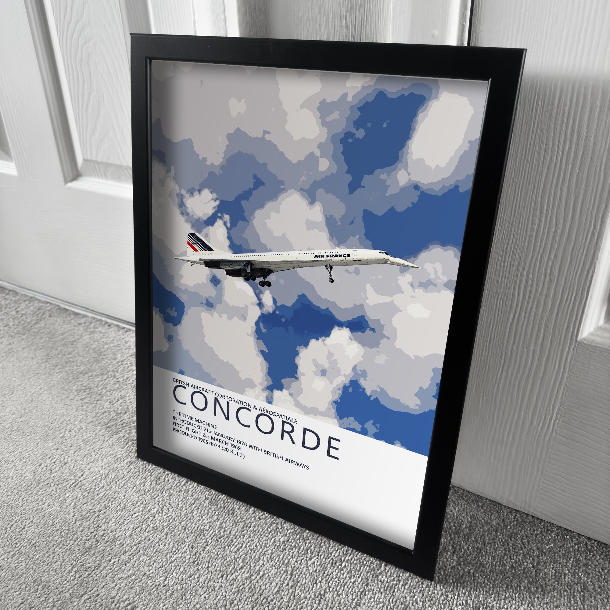 Air France Concorde Poster - Plane Art for Aviation Enthusiasts & Pilot ...